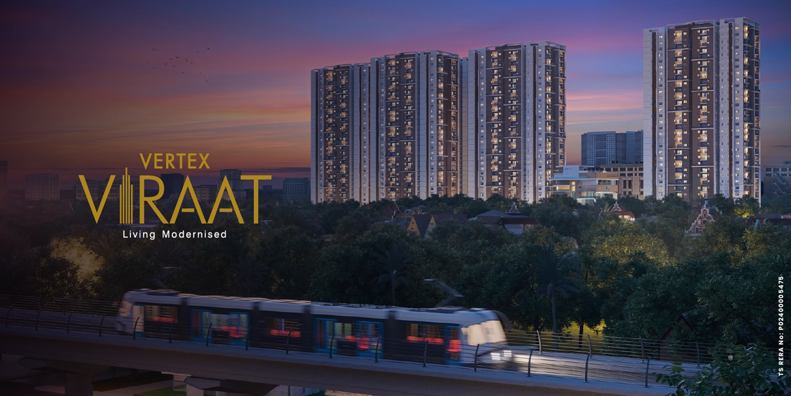 Vertex Viraat - 2 and 3 BHK Premium Apartments in Miyapur